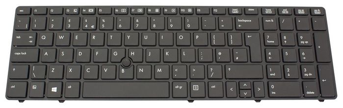 HP Keyboard with pointing stick for use on HP ProBook 6570b Notebook PC ...