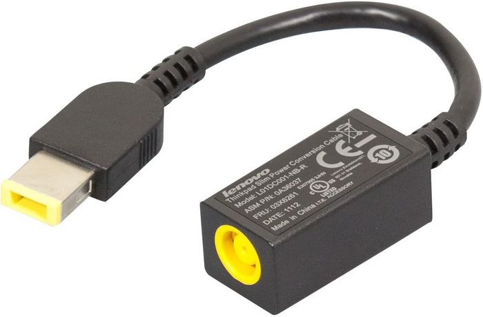 Lenovo Power conversion cable with male-to-female round connectors ...