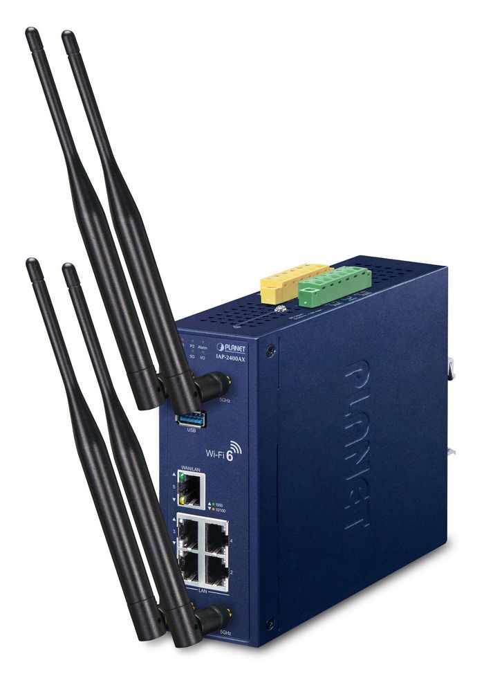 Planet Industrial 5GHz 802.11ax 2400Mbps Wireless Access Point with 5 ...