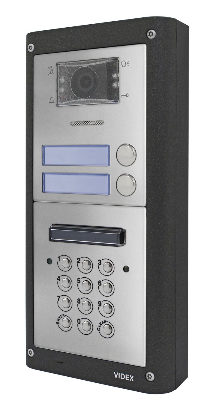 Videx 2 way surface colour video codelock kit with dda features an ...