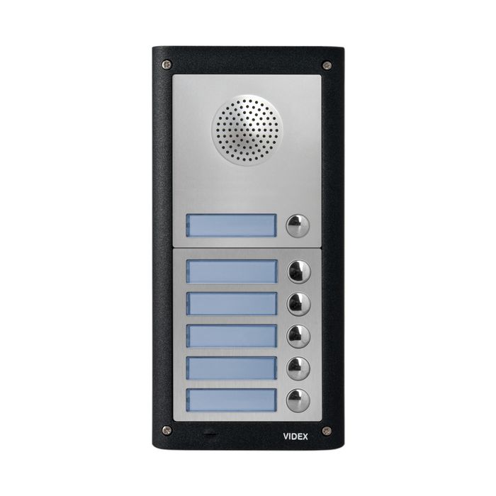 Videx 6 way Surface S/S panel with gun metal housing, 3011 telep ...