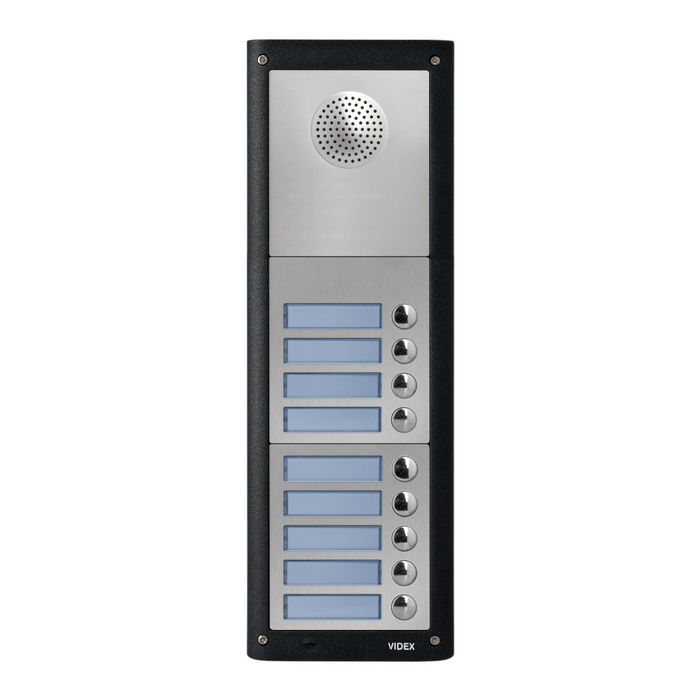 Videx 9 way Surface S/S panel with gun metal housing, 3011 telep ...