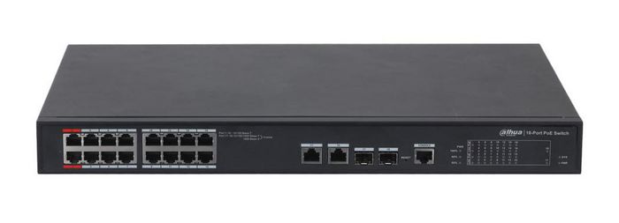 Dahua 16-port 100 Mbps + 2-port Gigabit Managed PoE Switch, W126630190 ...