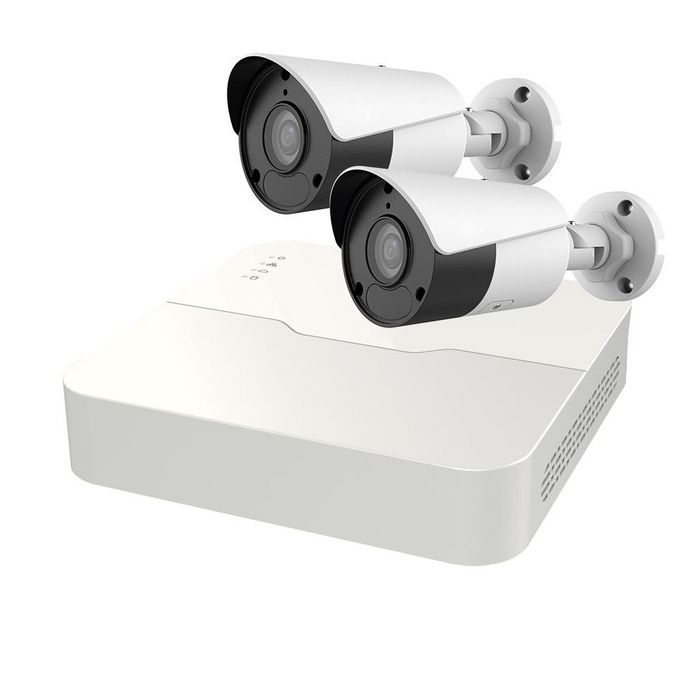 LOGON 2x Mini bullet Camera 2x UTP Cable for camera (18m) 1x NVR with ...