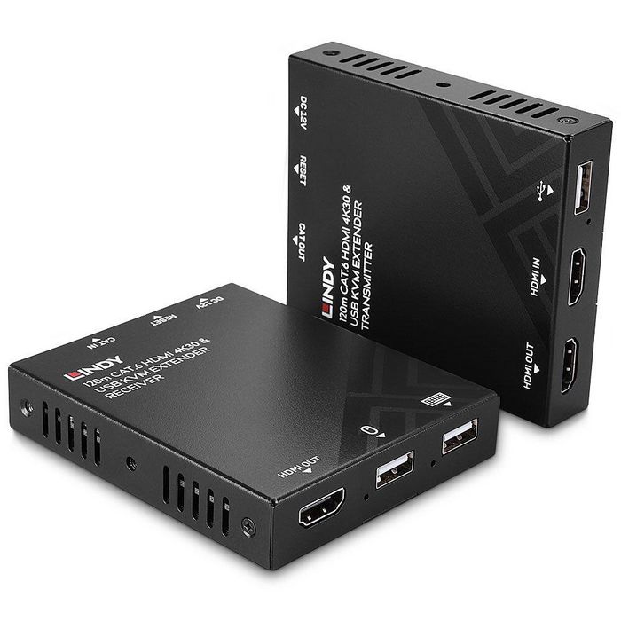 Lindy 120m Cat.6 HDMI and USB KVM Extender, W128371173 - Oprema