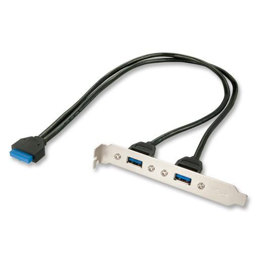 Lindy PC Back Plate, USB 3.0, 2 Port, W128456649 - Oprema