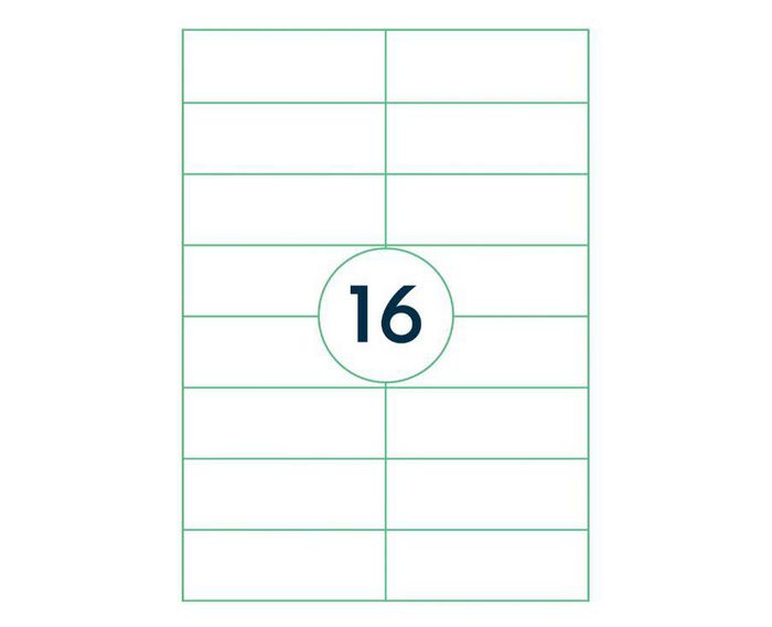 Capture A4 label 105x37 mm. 16 labels per sheet, 100 sheets per box ...