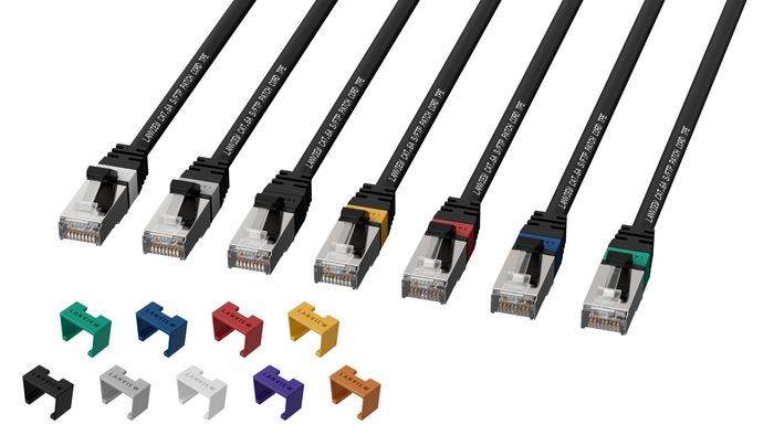 Lanview Network Cable CAT6A S/FTP 10m Black LSZH, HIGH-FLEX, SmartClick ...