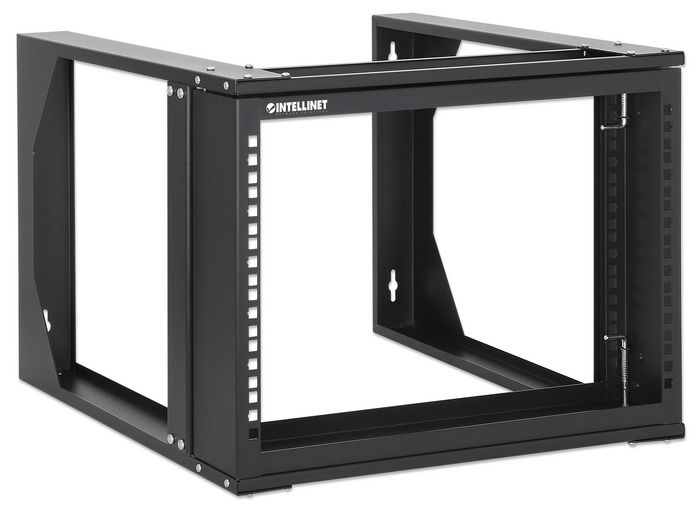 Intellinet 19" Wall Mount Open Frame Network Rack, 6U, Front-hinged ...