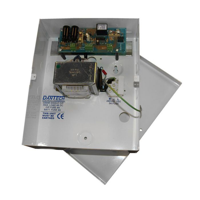 Dantech 4A 12VDC PSU MAINS FAIL & BATT. DISC., W126728400 - Oprema