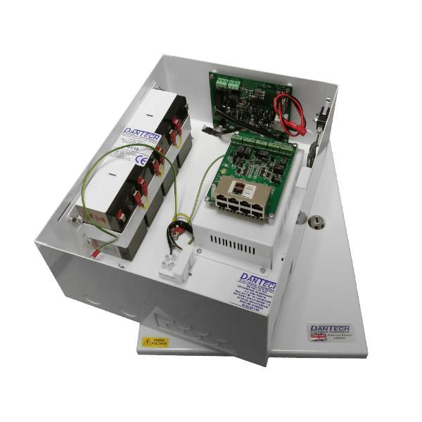 Dantech GIGABIT PoE PSU METAL CASED 4 O/P's C/W 1.2Ah BATT. PACK ...