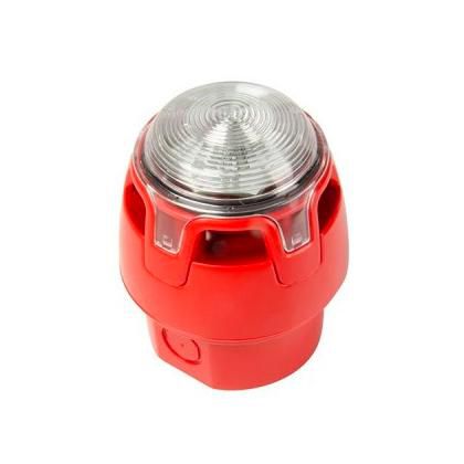 KAC KAC ENscape conventional sounder beacon, deep/IP65 - red with red ...