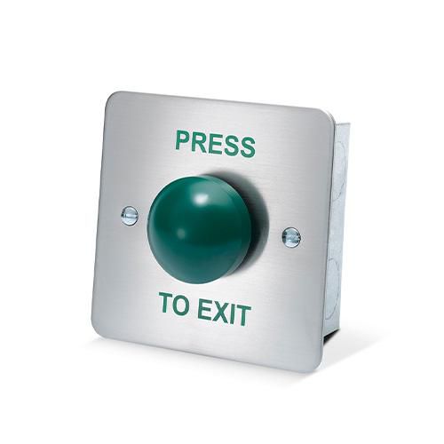 ICS Flush mount green dome exit button, weather resistant - PRESS TO ...