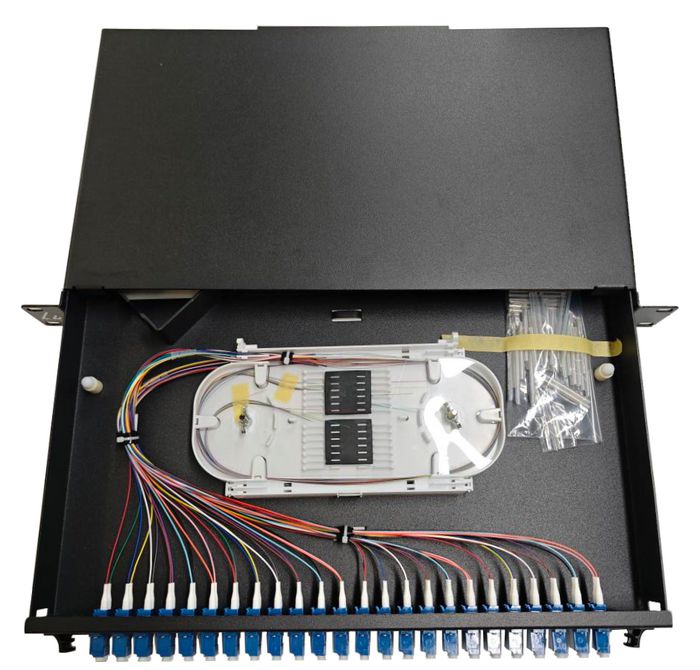 Lanview 24-Port Fibre patch panel mounted with 24 x LC duplex Single ...