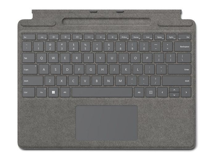 Microsoft Surface Pro Signature Keyboard, Spanish, Platinum, W129171875 ...