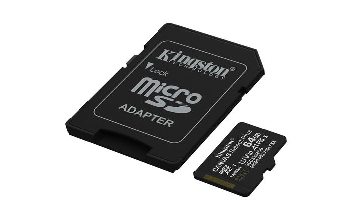 Kingston 64GB microSDXC Canvas Select Plus Gen3 100MB/s A1 Card ...