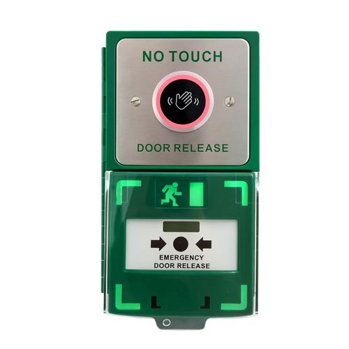 ICS Hinged Double Back Box with DRB-IR Infrared Exit Button and MCP110 ...